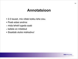 Ria Presentatsioon Hendrek Kraavi | PDF