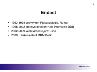 Ria Presentatsioon Hendrek Kraavi | PDF