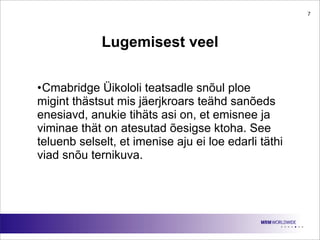 Ria Presentatsioon Hendrek Kraavi | PDF