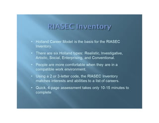 RIASEC Easy-to-Use Inventory | PDF