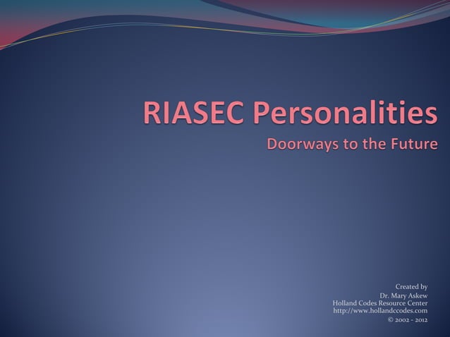 RIASEC Personalities | PDF | Career Planning | Careers
