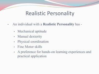 RIASEC Personalities | PDF