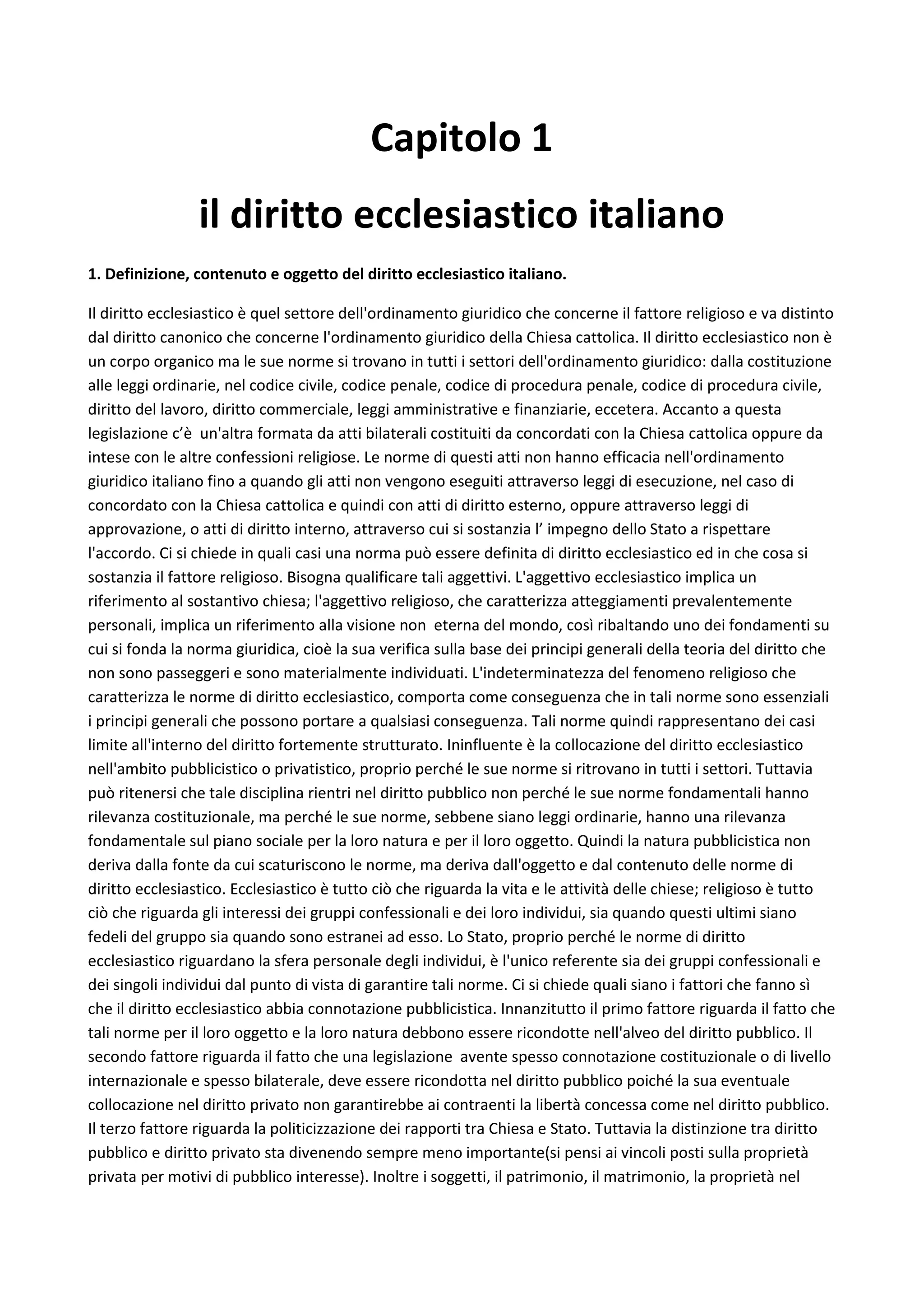 Riassunto del-manuale-di-diritto-ecclesiastico---prof-tedeschi----2010 | DOCX
