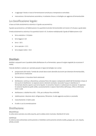 Riassunto sommelier in breve corso 1 livello | DOCX