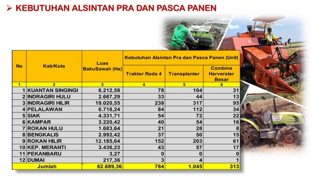 Roadmap RIAU BERTANI Bergerak Tanam Padi 2020-2024 | PPT