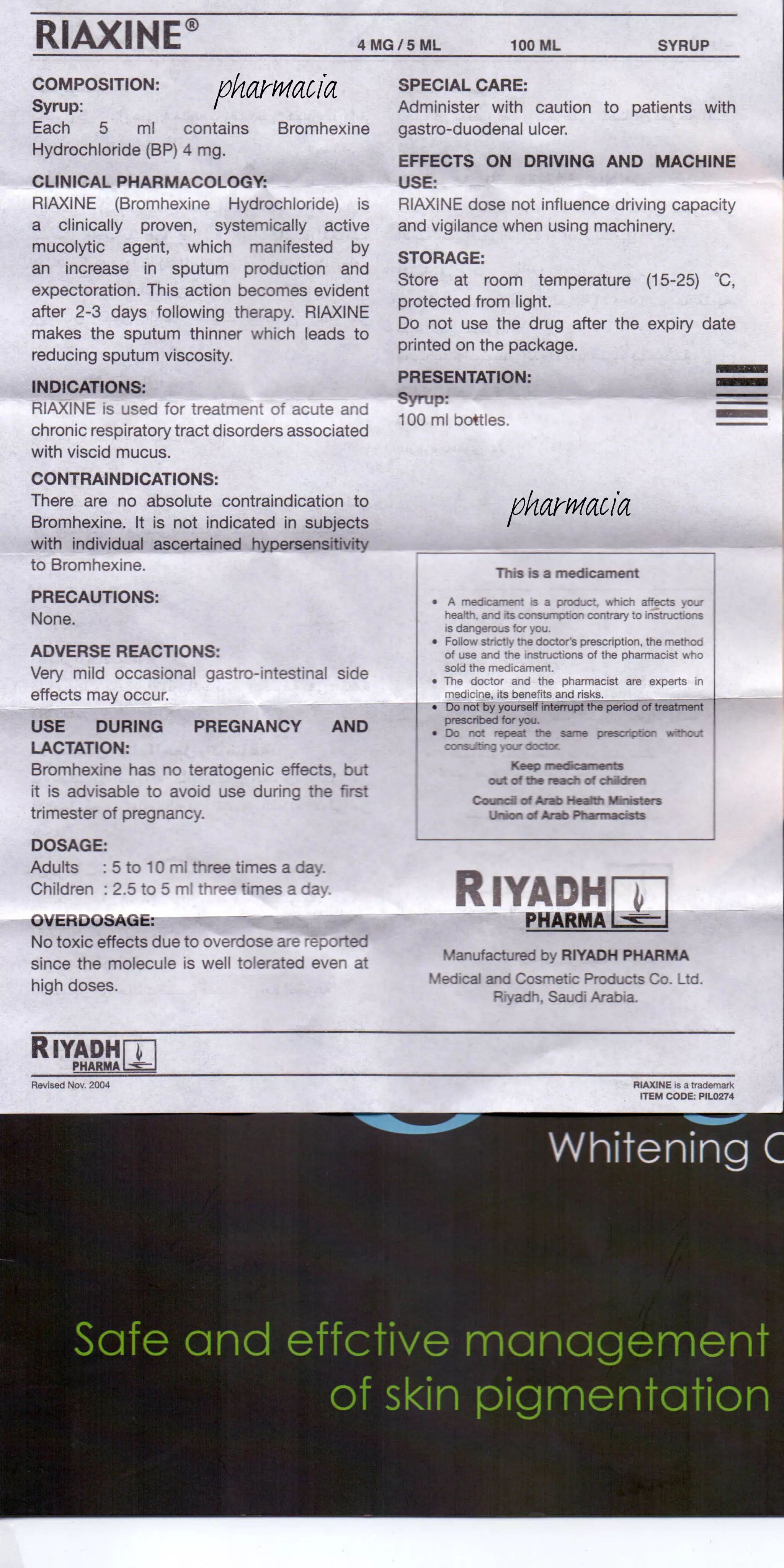 Riaxine syrup patient information leaflet | PDF