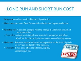 Difference between short run and long run | PPTX