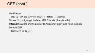 Routing basics/CEF | PDF | Computer Networking | Computing