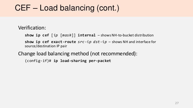 Routing basics/CEF
