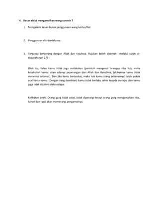 wang kertas adalah riba | PDF