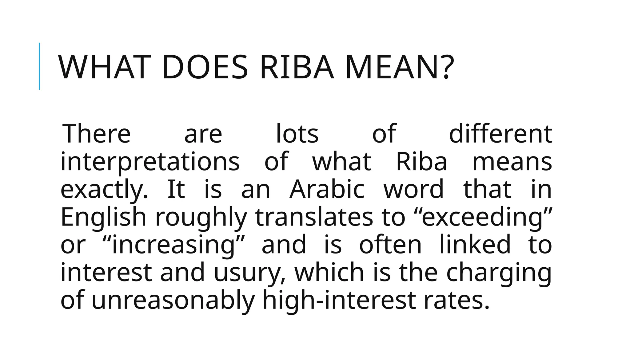 Riba.pptx Islamic Finance Topic of Accounts Dept | PPTX