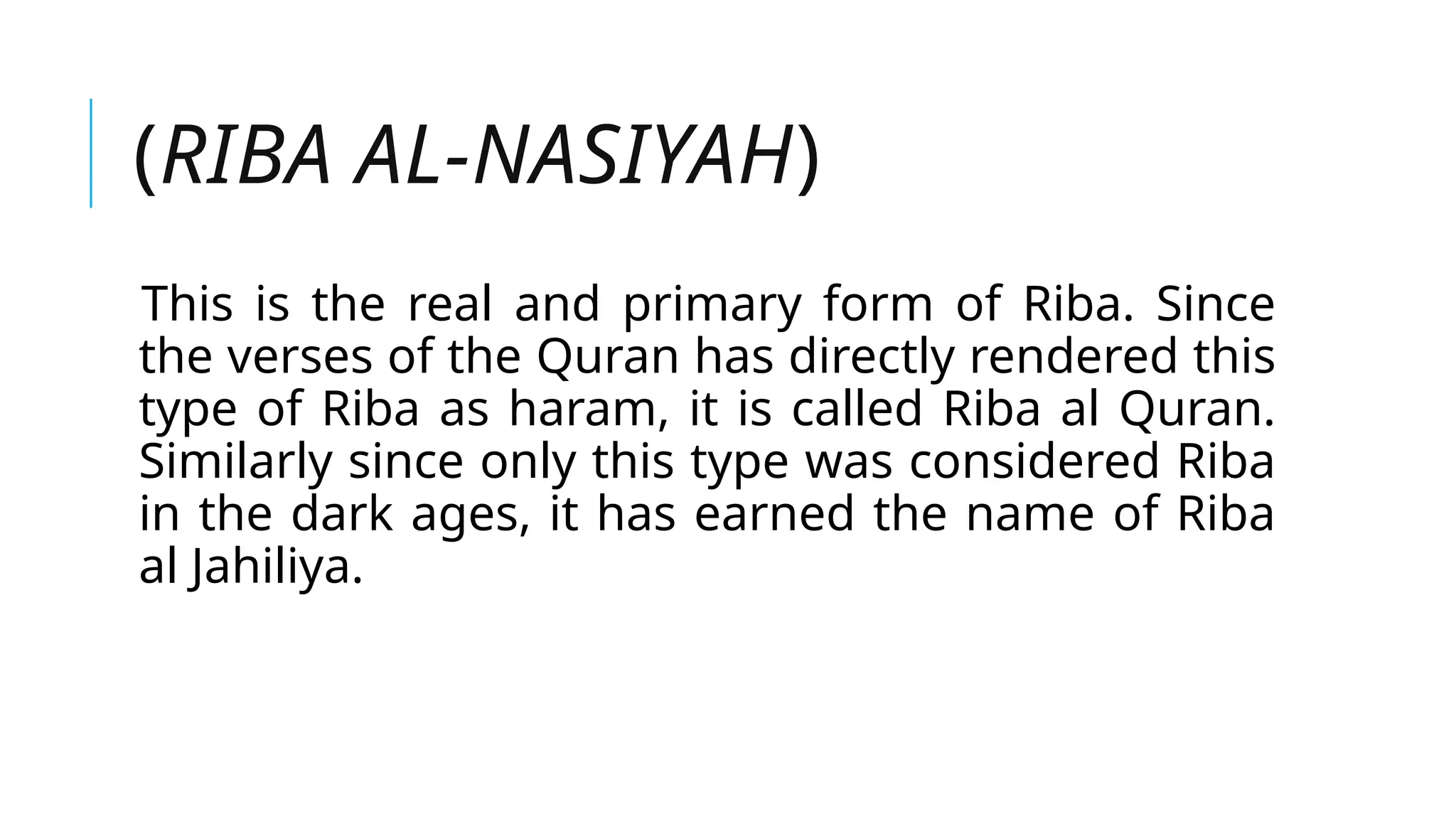 Riba.pptx Islamic Finance Topic of Accounts Dept | PPTX