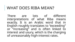 Riba.pptx Islamic Finance Topic of Accounts Dept | PPTX | Islam ...