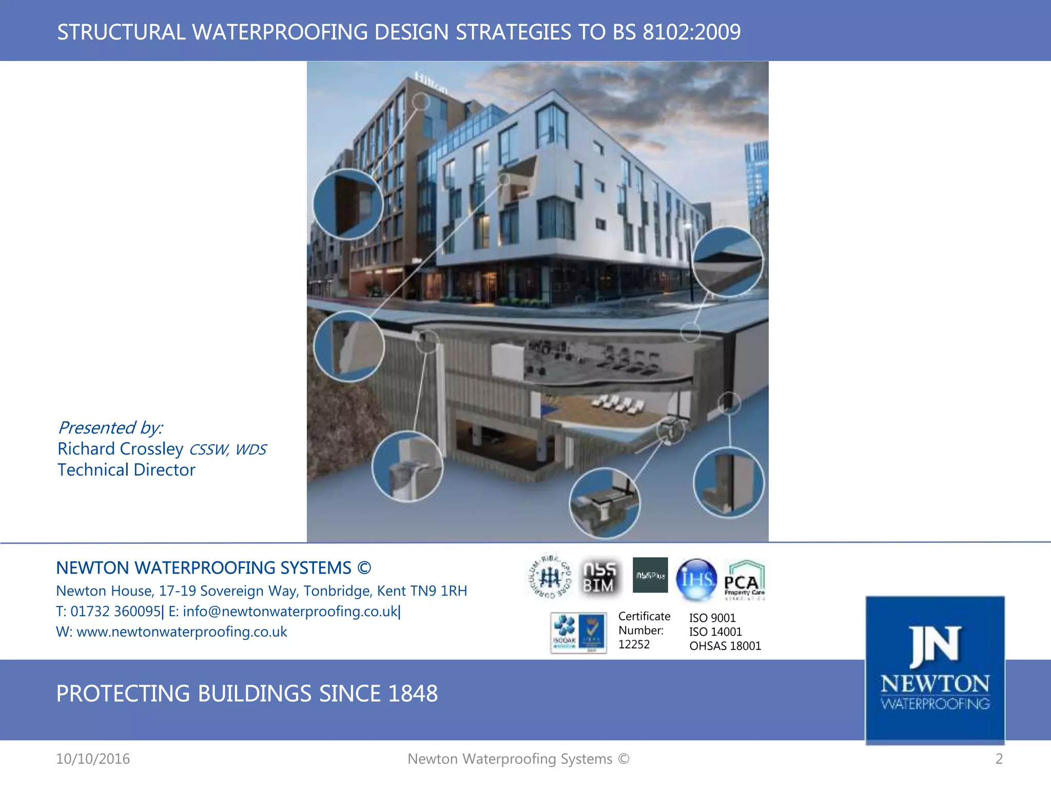 Structural Waterproofing Design Strategies to BS 8102:2009 | PPTX