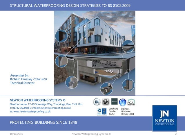 Structural Waterproofing Design Strategies to BS 8102:2009 | PPT