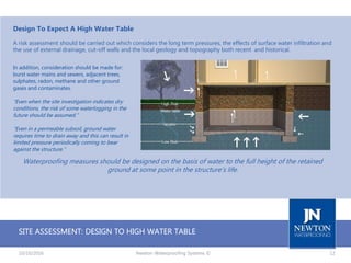 Structural Waterproofing Design Strategies to BS 8102:2009 | PPT