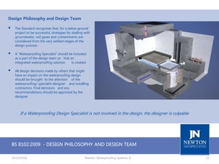 Structural Waterproofing Design Strategies to BS 8102:2009 | PPTX