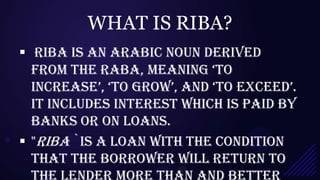 Riba and its causes | PPTX
