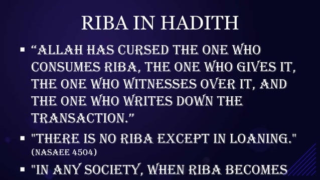 Riba and its causes | PPTX | Islam | Religion & Spirituality