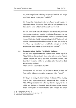 Riba and its prohibition | PDF