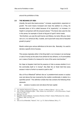Riba and its prohibition | PDF