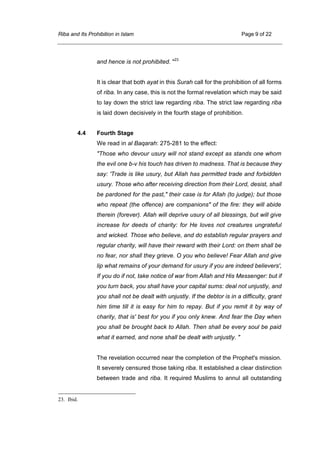 Riba and its prohibition | PDF