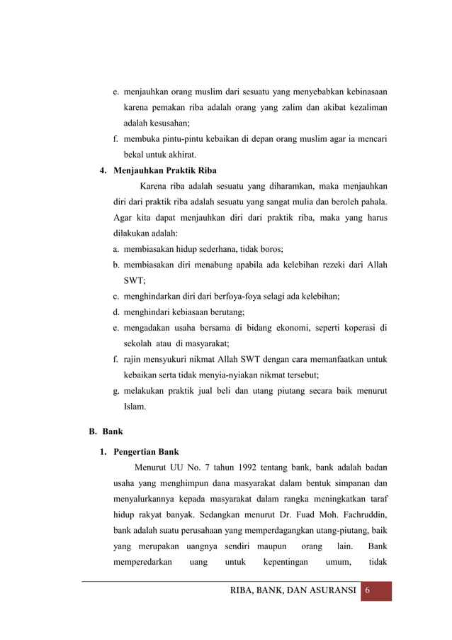 Riba bank dan asuransi | PDF