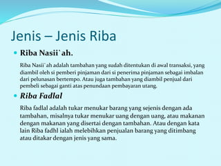 Riba dalam perspektif islam | PPT