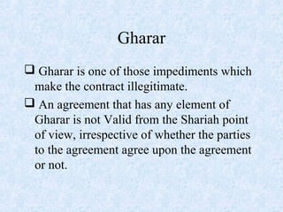 Riba, gharar and qimar | PPT