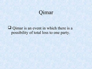 Riba, gharar and qimar | PPT