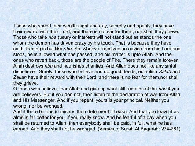 Riba, gharar and qimar | PPT | Islam | Religion & Spirituality