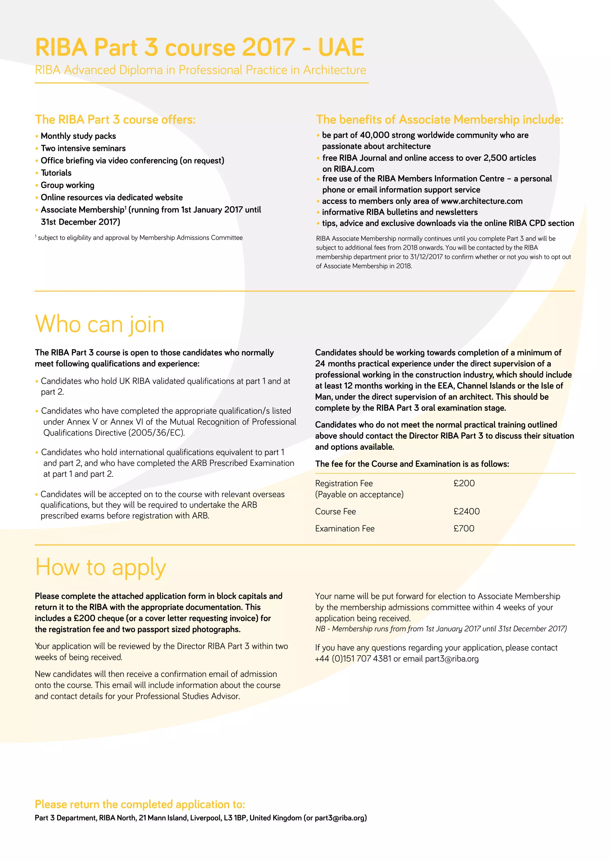 Riba part 3 application form 2017 uae | PDF