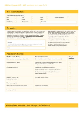 Riba part 3 application form 2017 uae | PDF