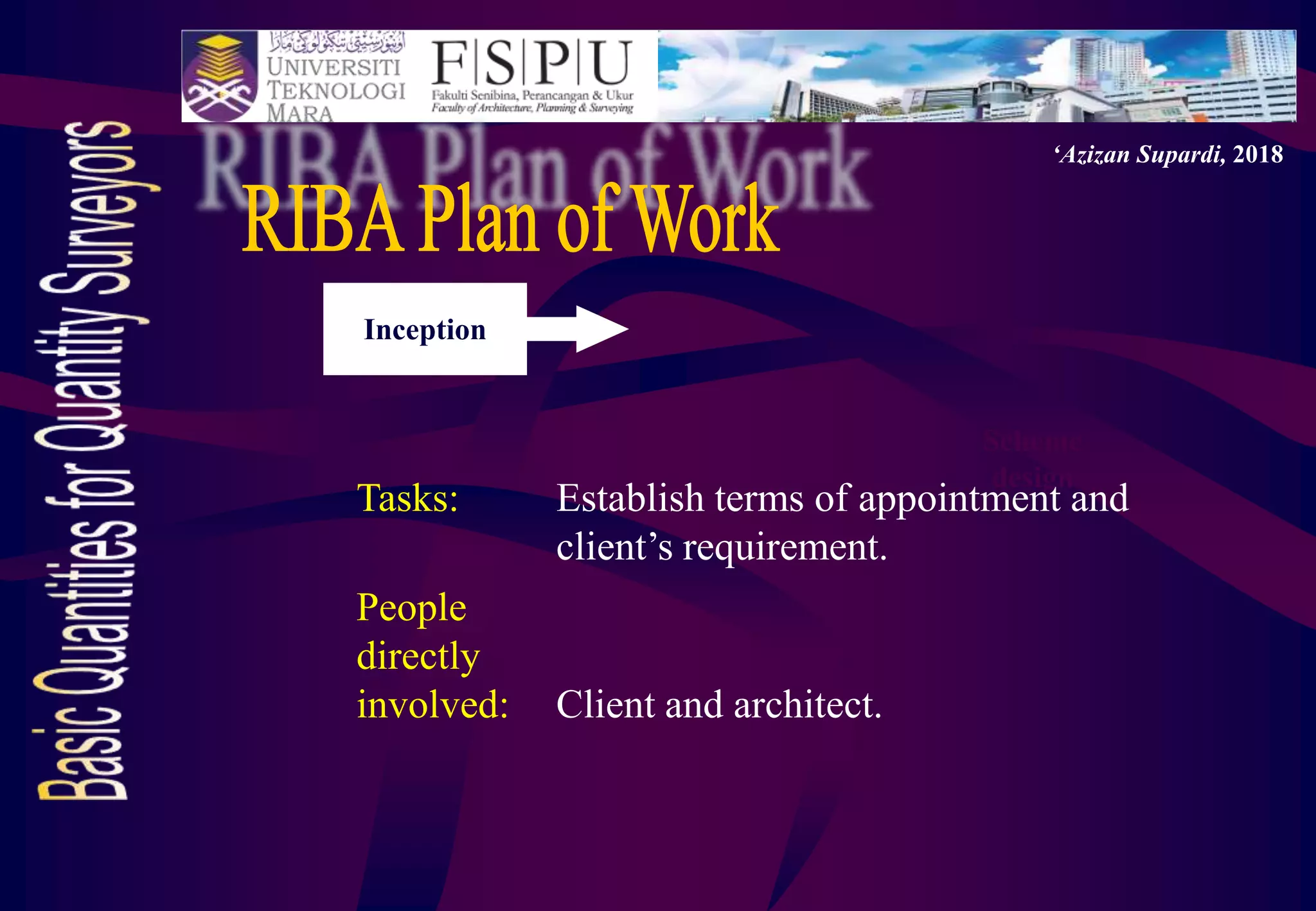 Traditional RIBA Plan of Work | PPTX