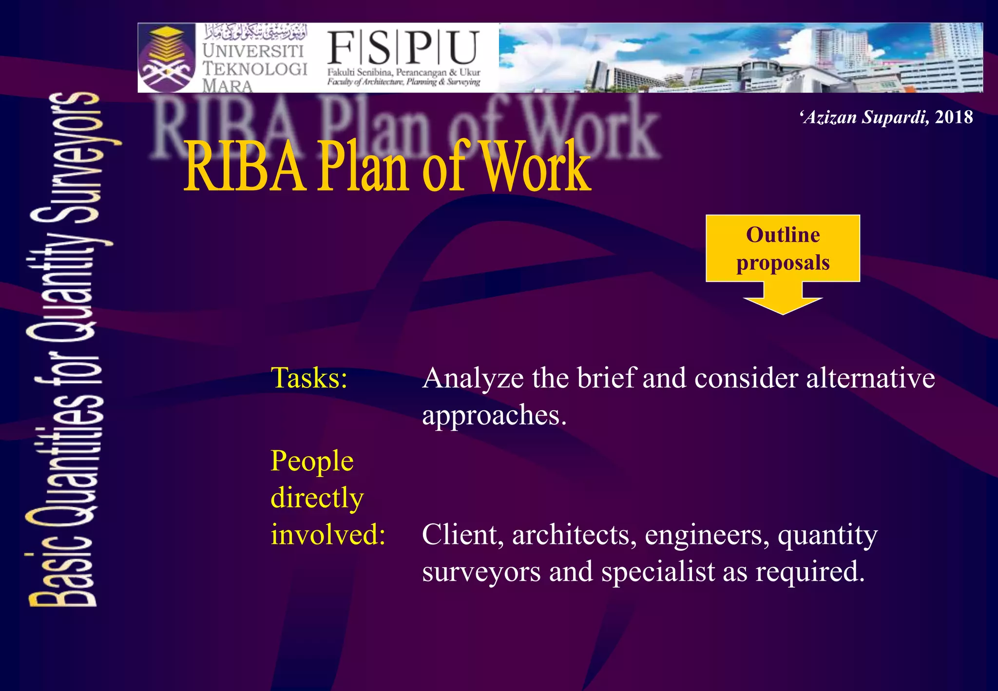 Traditional RIBA Plan of Work | PPTX