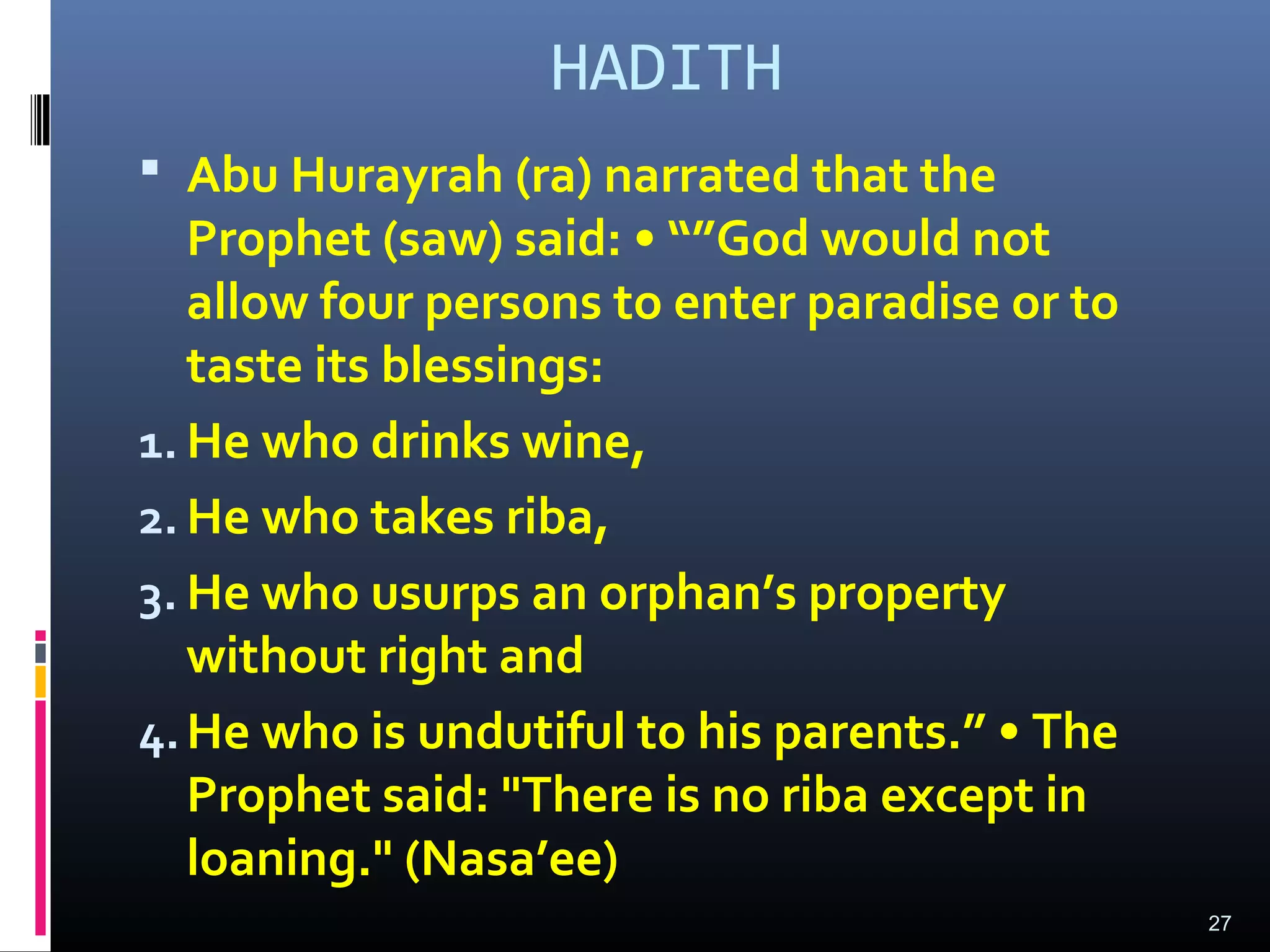 Riba prohibited in islam | PPT