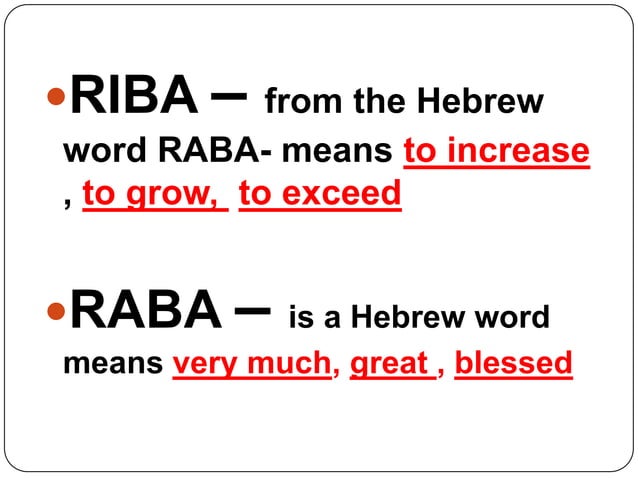 Riba , Raba | PPT