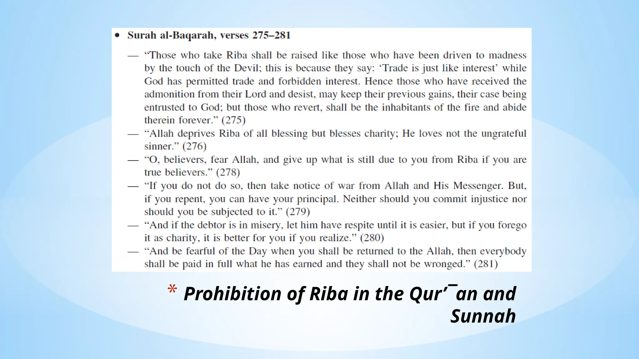 Islamic Banking: RIBA_Various Holy Scriptures.pptx