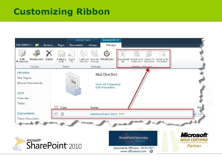 All about Ribbon in SharePoint 2010 - SharePoint Saturday Vietnam