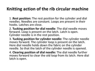 A Comprehensive Study on Rib circular Knitting Machine | PPTX