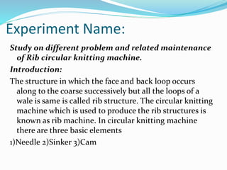 Rib circular knitting Machine | PPTX