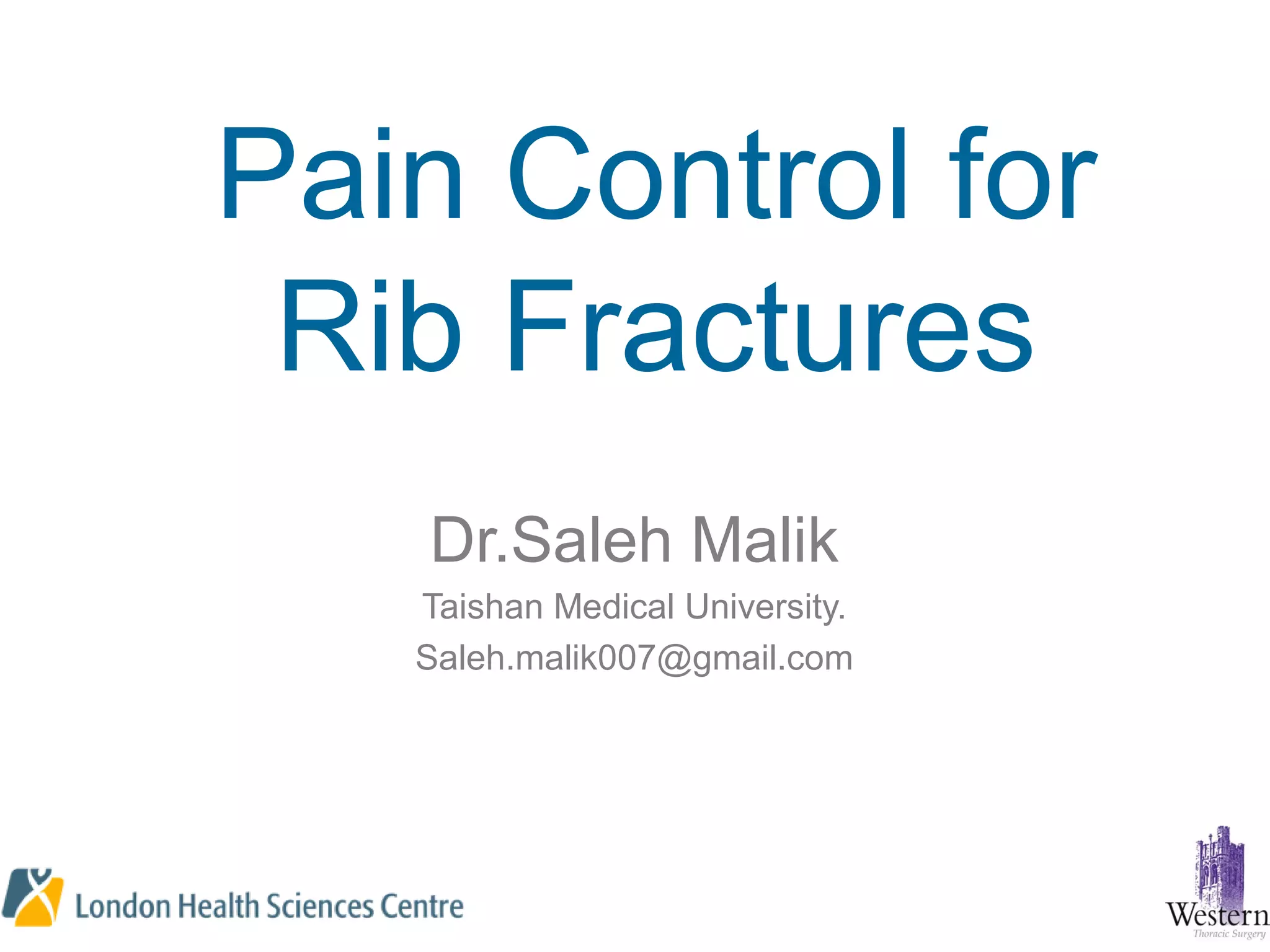 Rib Fracture By Drsaleh Bakar Ppt