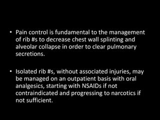 Rib fractures dnbid 2016 | PPTX