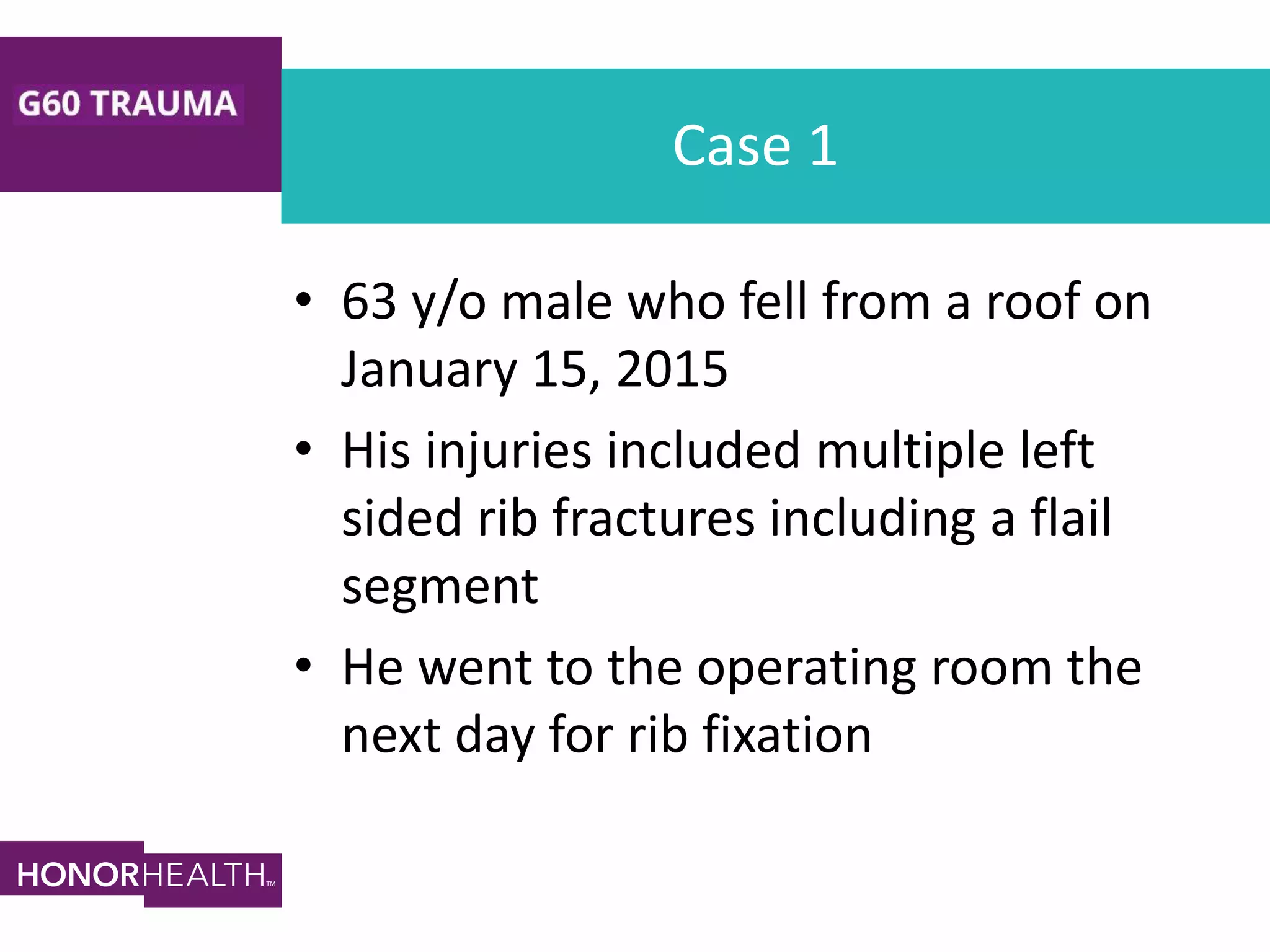 Rib Fractures in the Elderly (Dr. Francis Ali-Osman) | PDF
