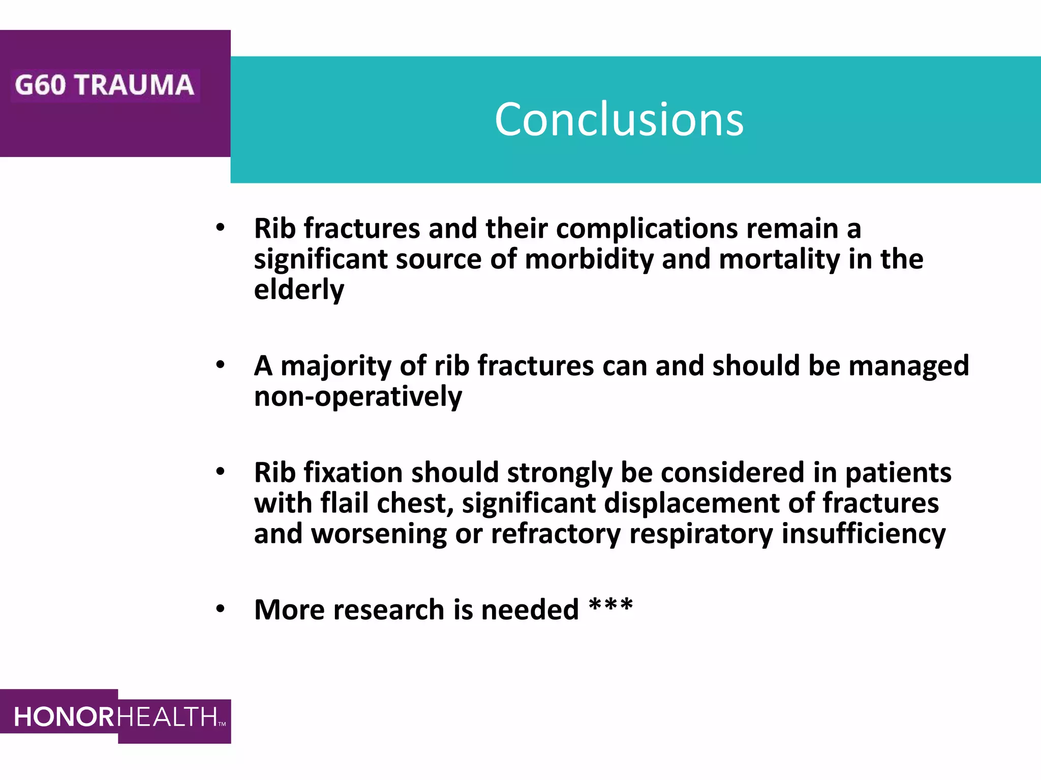 Rib Fractures in the Elderly (Dr. Francis Ali-Osman) | PDF