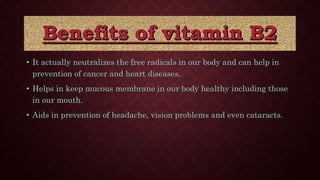 Riboflavin VITAMIN B2 | PPT