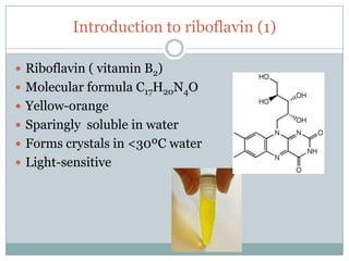 Riboflavin Production- Biological Process | PPTX
