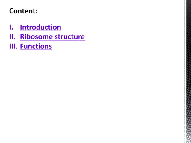 Ribosome structure and functions.ppt