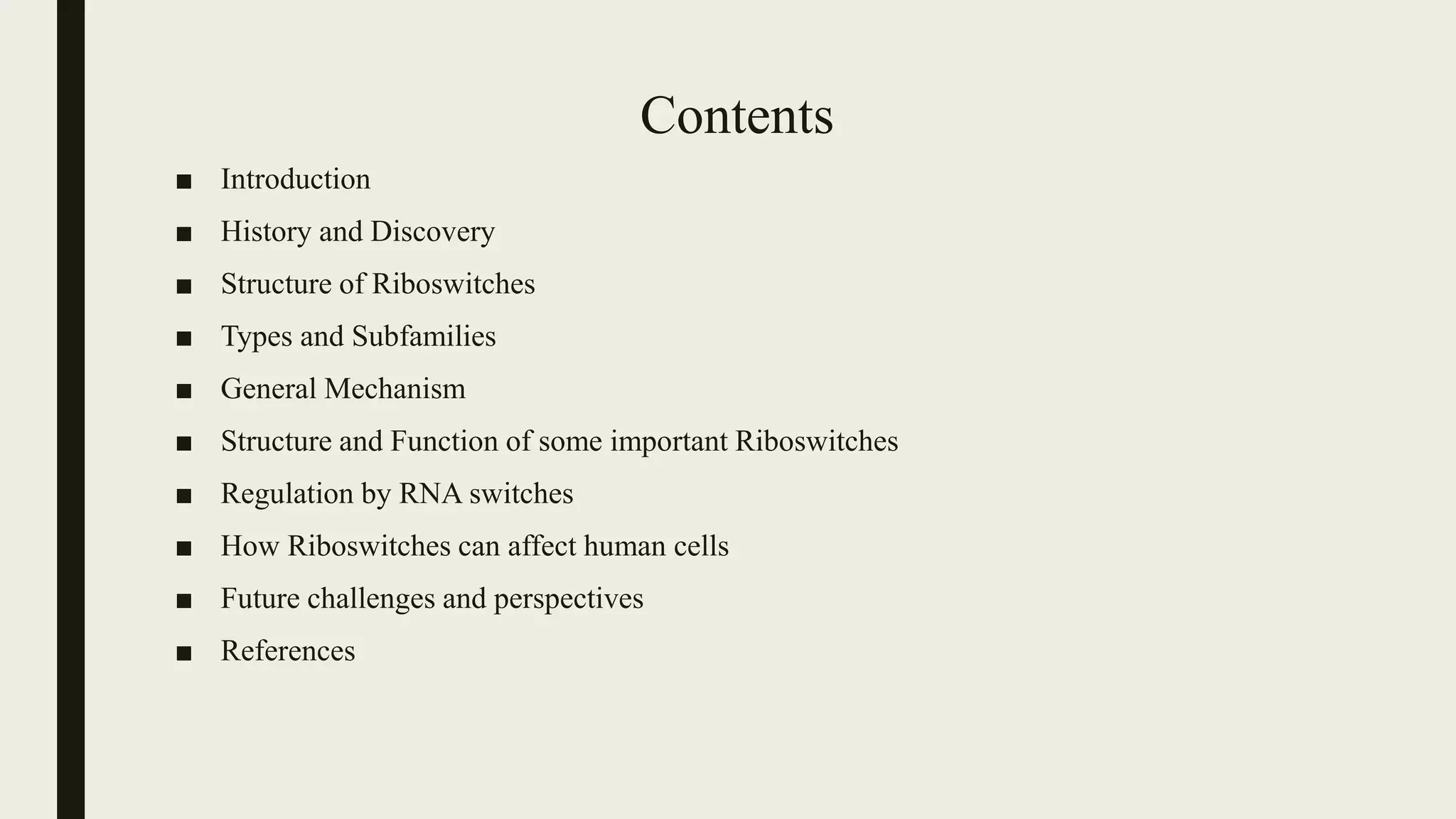 Riboswitches and riboswitches mediated regulation | PPTX