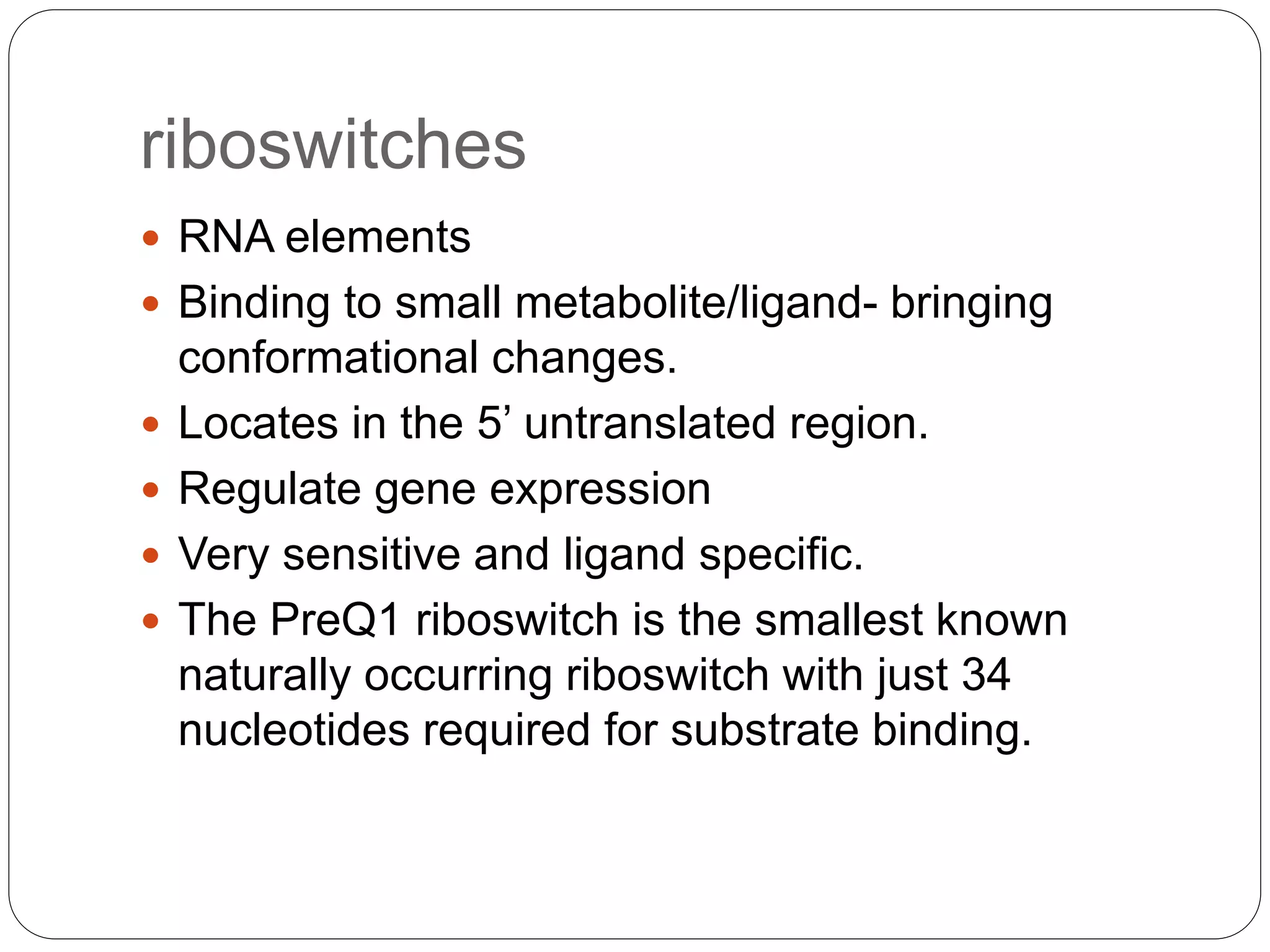 Riboswitches | PPTX
